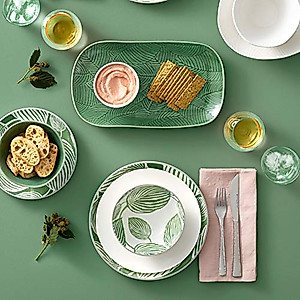Maxwell & Williams Panama Serving Platter in Gift Box, Stoneware, Kiwi Green, 34 x 19 cm