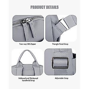 KEYEMP Mini Small Backpack Purse for Women Lightweight Waterproof Fashion Trendy Cute Work Casual Daypack Travel Bag Backpack for Ladies,Grey