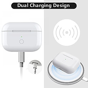 Charging Case Replacement Compatible with Air Pod Pro - Wireless Air Pod Pro Charging Case Only Wired & Wireless Charger Case with Bluetooth Pairing Sync Button, No Earbuds