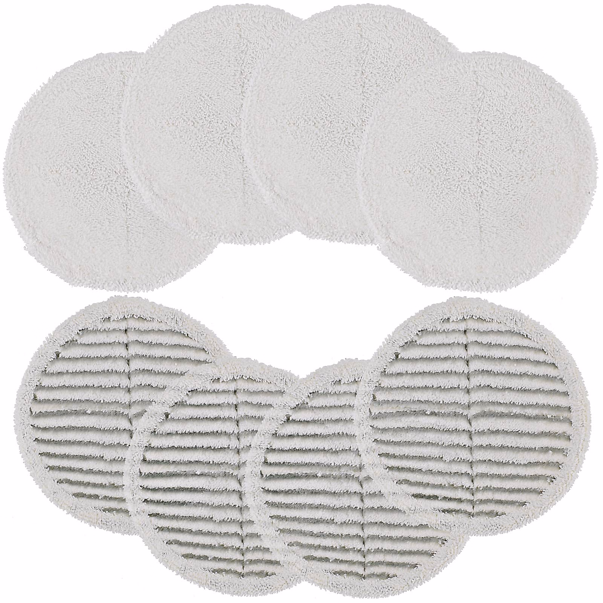 Replacement Mop Pads for Compatible with Bis-Sell Spinwave 2124 2039A 2307 23157 20391 20399 - Hard Floor Mop Pads Kit (Included 4 Soft Pads+4 Scrubby Pads)