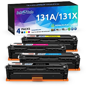 INK E-SALE Remanufactured Toner Cartridge Replacement for HP 131A 131X CF210A CF210X CF211A CF212A CF213A Toner High Yield Set for HP LaserJet Pro 200 M251n M251nw M251 MFP M276nw M276n Color Printer