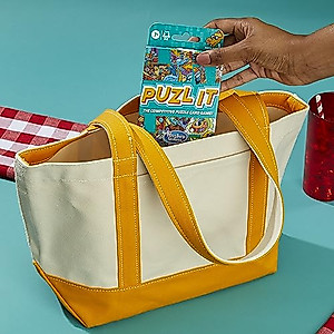 Hasbro Gaming Puzl It Game, Competitive Puzzle Card Game for Ages 7 and Up, Kids Game, Family Game for 2 to 6 Players, Pizza Party Theme, Puzzle Games
