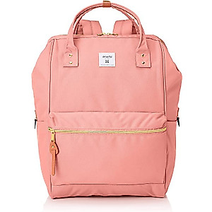anello(アネロ) Anero ATB2521Z Backpack with Clasp, L, A4 Base, Water Repellent, Multiple Storage, PC Storage, Pink