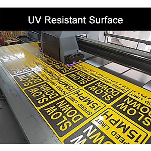 Joffreg Slow Down Speed Limit 15 MPH Sign,17 x12 Inches,Reflective Aluminum (2 Pack)