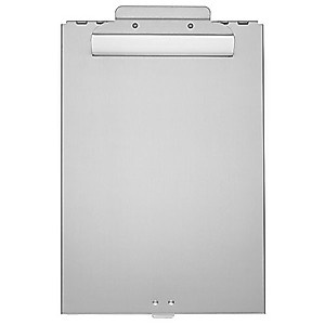 Blue Summit Supplies Aluminum Dual Storage Clipboard, 2 Compartments, Large Heavy Duty Clip for Letter Paper, Great for Office, Jobsite or Classroom