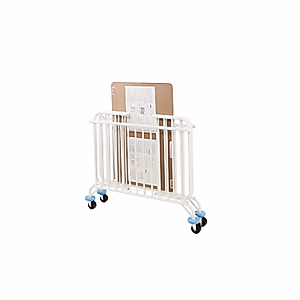 L.A. Baby Deluxe Holiday Mini/Portable Folding Metal Crib, White
