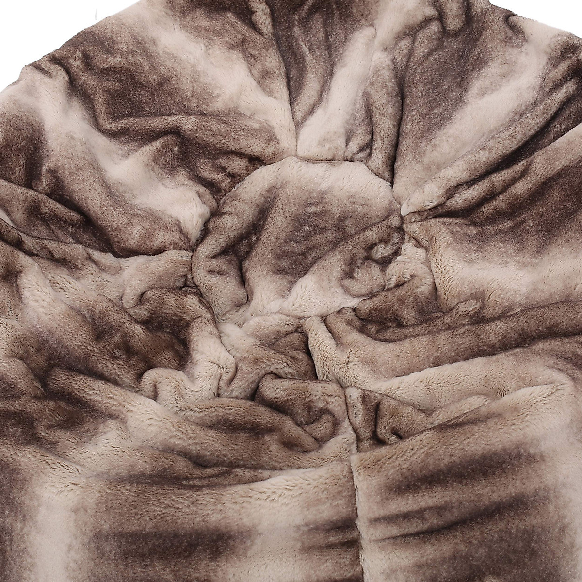 Christopher Knight Home Heavy Metal Inc Meridian Bean Bag Plush Faux Fur Chair | Comfortable and Fun Beanbag for The Whole Family| Non-Spill Memory Foam Filling (Oak Brown Stripes), Small