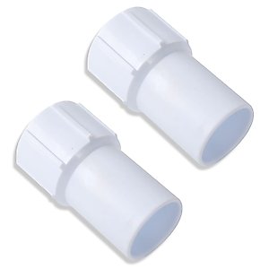 (2-Pack) 1-1/2" Pool Hose Cuff - Threaded Hose Cuff for Spiral Wound Swimming Pool Vacuum Hose - Connects the Vacuum Head to the Vacuum Skimmer Inlet - Made of Highly Durable ABS Plastic