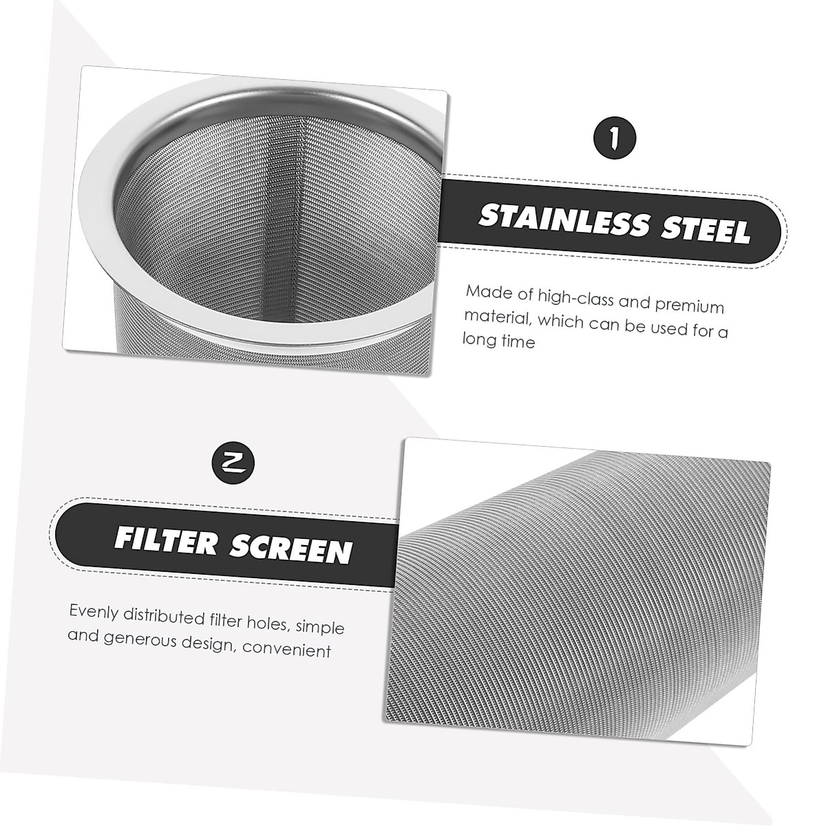 Unomor Coffee Filter White Coffee Maker Iced Tea Filter Iced Coffee Accessories Cold Brew Coffee Maker Espresso Coffee Maker Coffee Machine Mesh Coffee Filter Stainless Steel