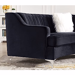 Eafurn 6 Seaters Oversized Symmetrical Curved Modular Sectional Sofa,140.94" Velvet Semi Circular Couch with Metal Legs and Pillows, Deep Seat Tufted Corner Sofa&Couch Living Room Furniture Set