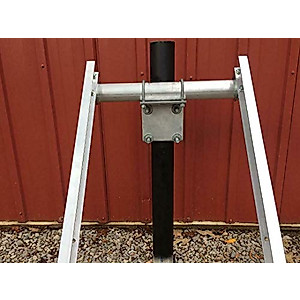Solar Panel Universal Double Arm Bracket Kit | Pole Mount | Fits Side or Top Pipe | 44" Rails | Fully Adjustable Tilt Mounting Rack | Adjustable Both Axis | Ground Mount Kit | Very Strong | Heavy Duty