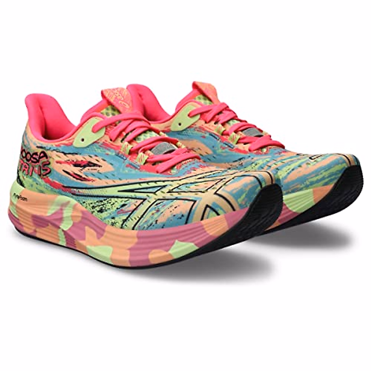 ASICS Women's Noosa TRI 15 Running Shoes, 8.5, Summer Dune/Lime Green