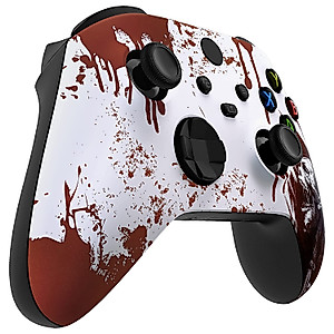 Custom Controllerzz Wireless Controller for Microsoft Series X/S & One - Custom Soft Touch Feel - Custom Series X/S Controller (X/S Bloody Zombie)