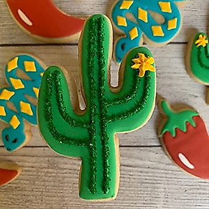 2 Piece Cactus 4.25 inch and Mini Cactus 2 inch Cookie Cutter Set from The Cookie Cutter Shop – Tin Plated Steel Cookie Cutter – Made in the USA