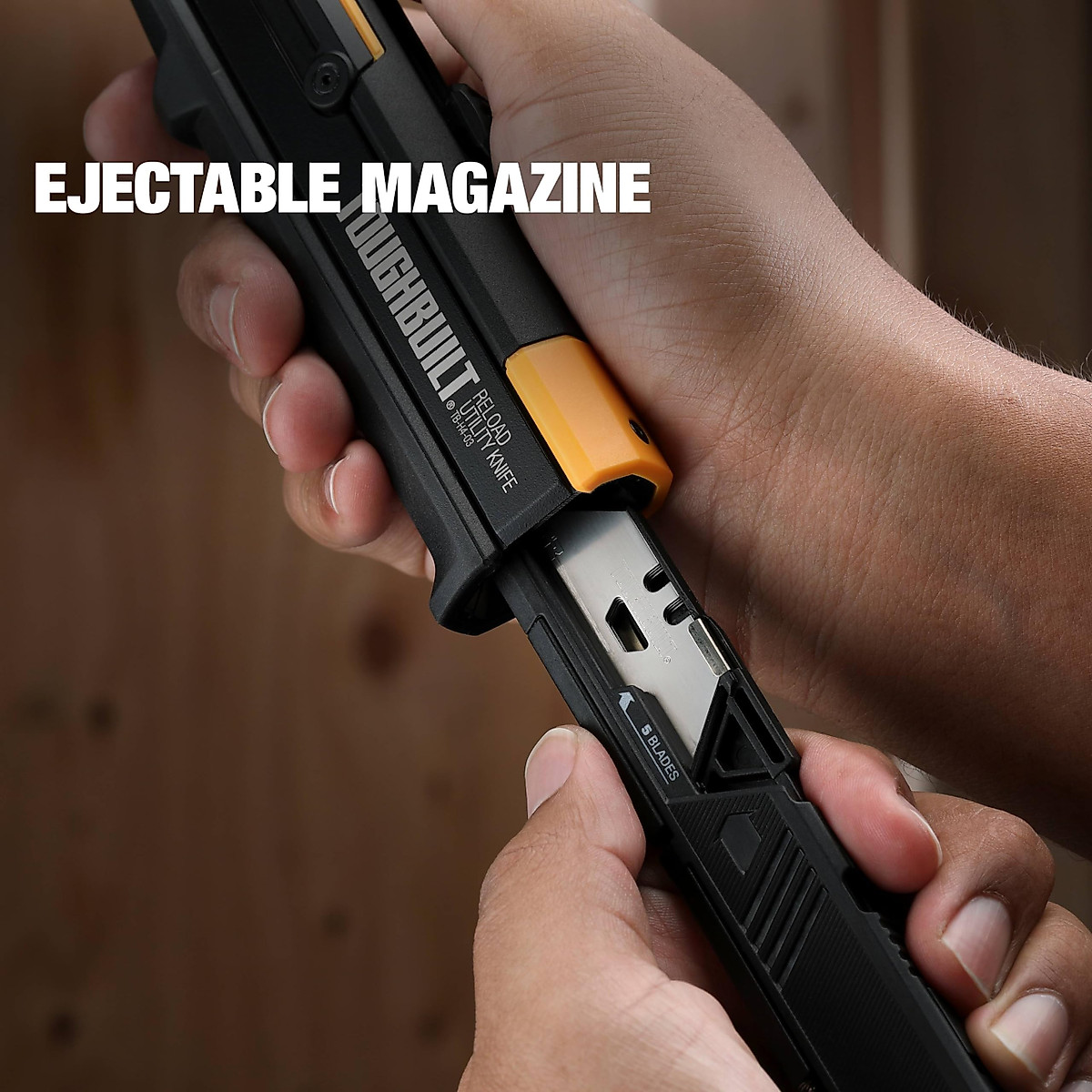 ToughBuilt Utility Knife + 2 Blade Mags, (TB-H4S2-03)