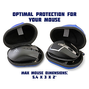 CASEMATIX Esports Mouse Case for Gaming Mice Compatible with Logitech G Pro, Razer Mamba, DeathAdder Elite, Naga Trinity, Corsair Harpoon and More, Blue