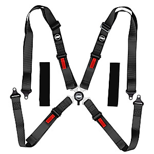OpenWheeler Racing and Flight Simulation Cockpit Four Point Harness. Virtual Reality add-on. Black