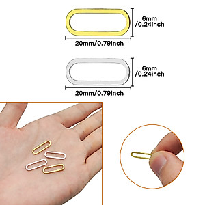 80pcs Earrings Beading Hoop for Jewelry Making,Beading Hoop Earrings Finding Paperclip Earring Earrings Finding for DIY Earring Making(Gold&Silver,6 x 20mm)
