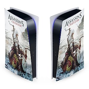 Head Case Designs Officially Licensed Assassin's Creed Game Cover III Graphics Vinyl Faceplate Sticker Gaming Skin Decal Cover Compatible With Sony PlayStation 5 PS5 Digital Edition Console