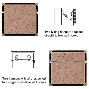 EesTeck 100 Pack Small Triangle Ring Steel Picture Hangers with Screws Picture Frames Picture Hang Solutions for Hanging Clock Paintings Artwork Picture Frame Hook Photos(Gold)