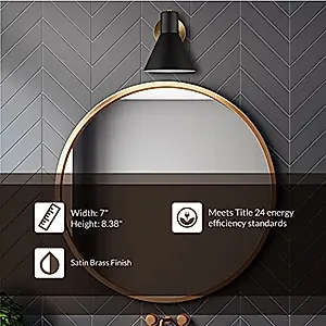 Generation Lighting 4141301-848 Towner One - Light Wall / Bath Sconce Vanity Style Fixture, Satin Brass