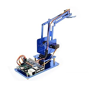 4-DOF Metal Robot Arm Bluetooth WiFi Remote Control Starter Kit Compatible with Raspberry Pi Zero/Zero W/Zero WH/2B/3B/3B+/4B Jetson Nano @XYGStudy