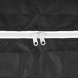 PATIKIL Closet Storage Bags, 19.7'' Length Clothes Blanket Organizer Foldable Bag with Carrying Handles for Bedding Clothing, Black