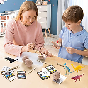 DoDoMagxanadu Dinosaur Eggs,12 Dino Eggs Dig Excavation Kit Dinosaur Toys for Boys, Science STEM Dinosaur Party Favors Goodie Bag Stocking Stuffers for Boys & Girls Ages 3-5 4-7 5-7+