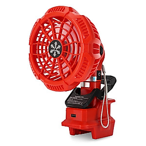 Taingwei Portable Clip on Fan for Milwaukee M18 Battery,18V Battery Powered Stroller Fan with 3 Energy Efficient Speed Settings for Bedroom,Outdoor,Camping and Job Site(Tool Only)