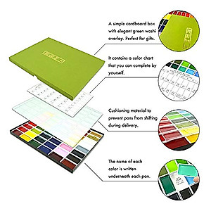 Kuretake Gansai Tambi Watercolors, 48 Colors