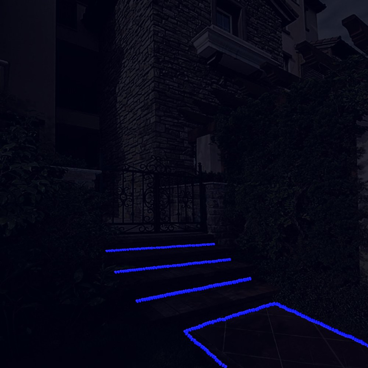 GLOCARNIVAL Glow Pebbles, 480 pcs Blue Glowing Rocks for Outdoor Decor, Garden Lawn Yard, Aquarium, Walkway, Fish Tank, Pathway, Luminous Pebbles Powered by Light or Solar