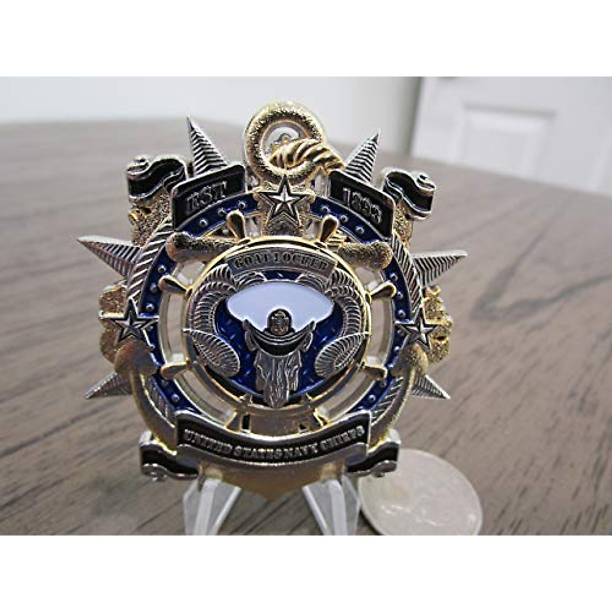 United States Navy Chiefs Mess * Goat Locker Compass Navy Chief CPO Challenge Coin