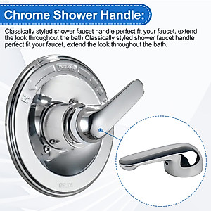 H79 Shower Handle Compatible with Delta Tub & Shower Single Metal Lever Handle, for Delta 1300/1400 Series Faucet Handle Replacement Chrome, Shower Replacement Parts with Screw & Wrench