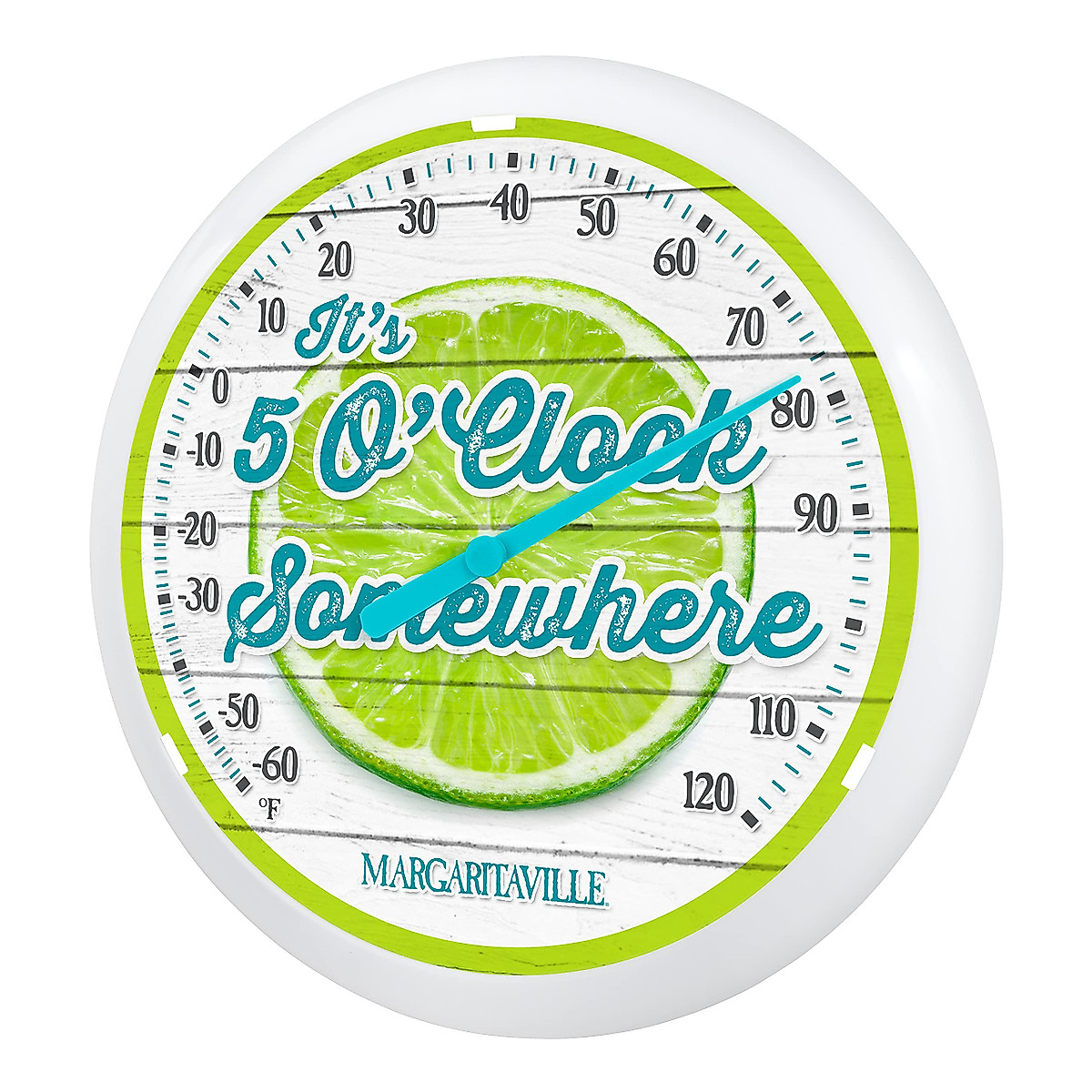 La Crosse 5 O'Clock Somewhere 13.25-inch Cheeseburger in Paradise Margaritaville Analog Dial Thermometer, Multi