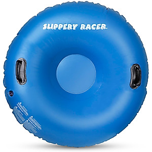 Slippery Racer Airraid Inflatable Snow Tube Sled, Blue