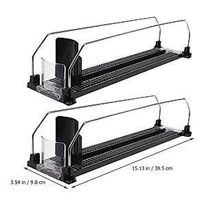 Cabilock 2pcs Supermarket Drinks Pusher Shelves Beverage Glide Pushers for Vending Machine Automatic Pushing Dispensers, Longer