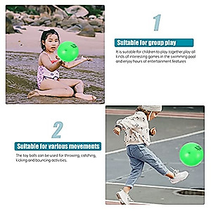 Toyvian Kids Toys 9pcs Kids Interactive Sand Toy Playing Outdoor Summer for Beach Balls Giant Games Play Pool Fun Inflatable Toys Beachball Water Blow Thickened Up Pvc Outdoor Toys