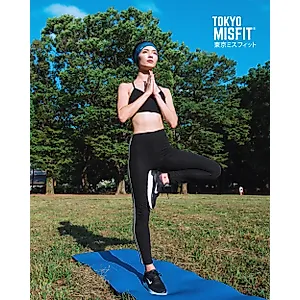 Tokyo Misfit - Japanese Headbands for Men & Women, Sweat Band, Workout, Yoga, Fashion, Running, Sports, Basketball, Bandana (Wave-Seigaiha)