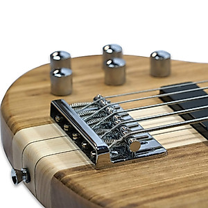 Left-handed Fretless 5 String Electric Bass Guitar Okoume body