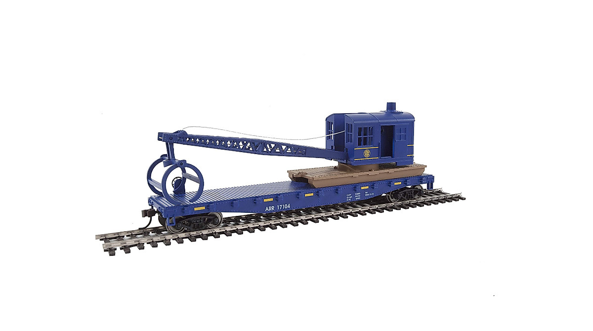 Walthers Trainline HO Scale Model Flatcar with Logging Crane - Alaska ...