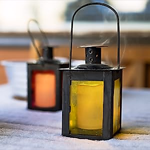 Large Outdoor Waterproof Flameless Candles with Remote Control,D3'' x H5.5'' Battery Operated Flickering LED Pillar Candle Plastic for Outdoor/Indoor Decoration Wedding, Party, Birthday (2PACK)