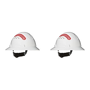 Coast SH300 Full Brim Safety Hard Hat with Directional Reflective Arrows White, 1 Count (Pack of 1)