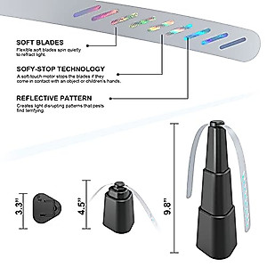 Fly Fans for Outdoor Tables Foldable Portable Retractable Fan with Holographic Blades (2pcs)