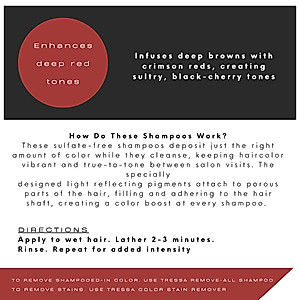 Watercolors Semi Permanent Color Depositing Shampoo. Sulfate & Paraben Free to Maintain & Enhance Hair Color 8 fl oz - CRIMSON SPLASH