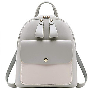 AIEDE Grey Backpack Mini Purse Fashion Leather Designer Travel Bag Ladies Shoulder Bags