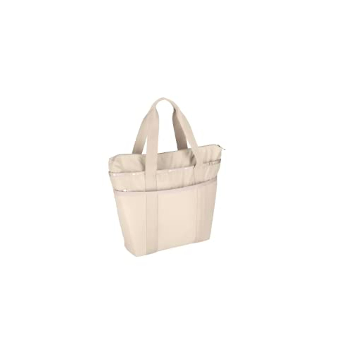 LeSportsac Driftwood Everyday Zip Tote Handbag/Travel Bag, Style 3867/Color R082, Neutral Buff Color, Favorite Lightweight Ripstop Nylon in New Environmentally Conscious Recycled Material