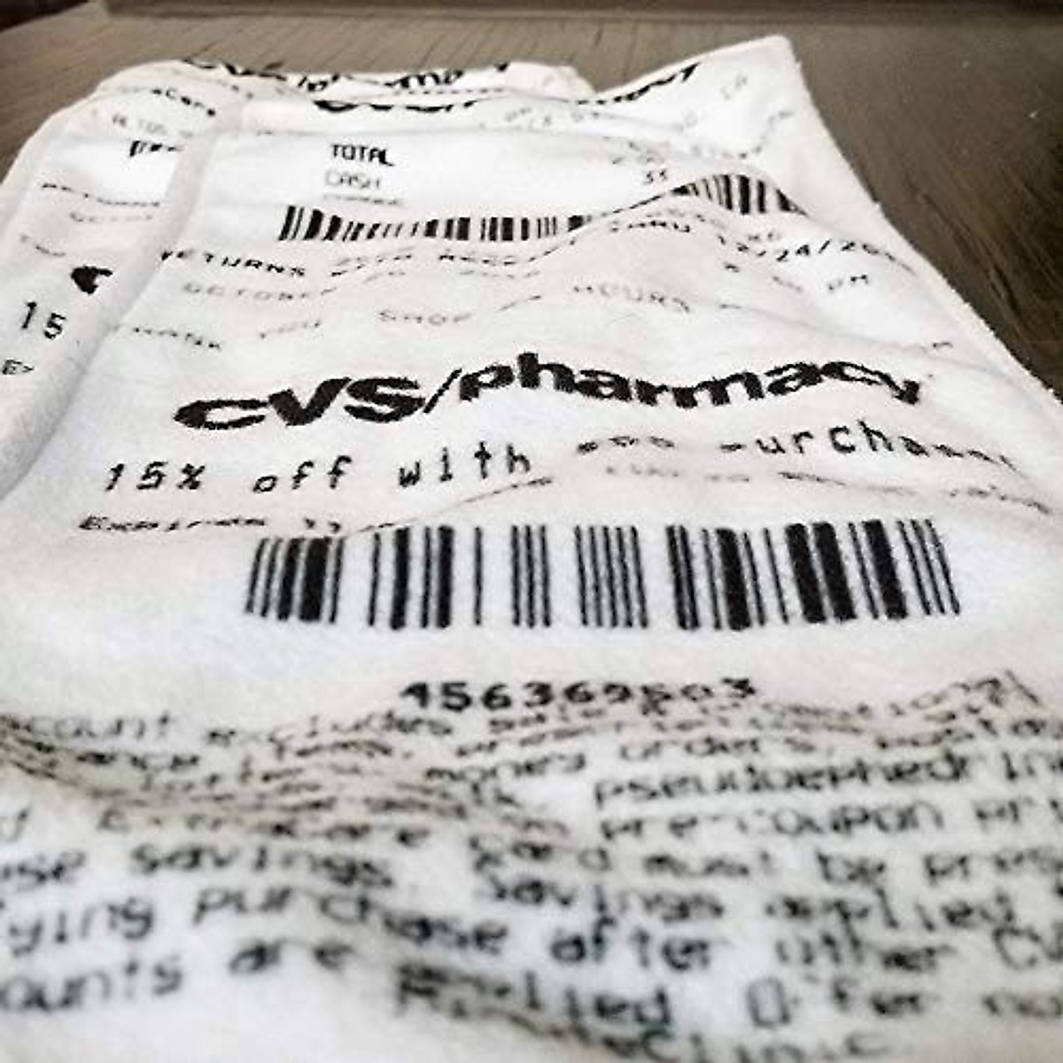 CVS Receipt Scarf, Double Sided, Hilarious 100% Fleece Scarf. Looks Like a Real CVS Receipt