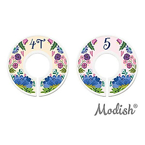 Modish Labels Toddler Clothes Size Dividers, Child Closet Organizers, Size Dividers, Closet Organizer, Closet Dividers, Clothes Organizer, Girl, Boho, Nordic, Flowers (Toddler/Child)
