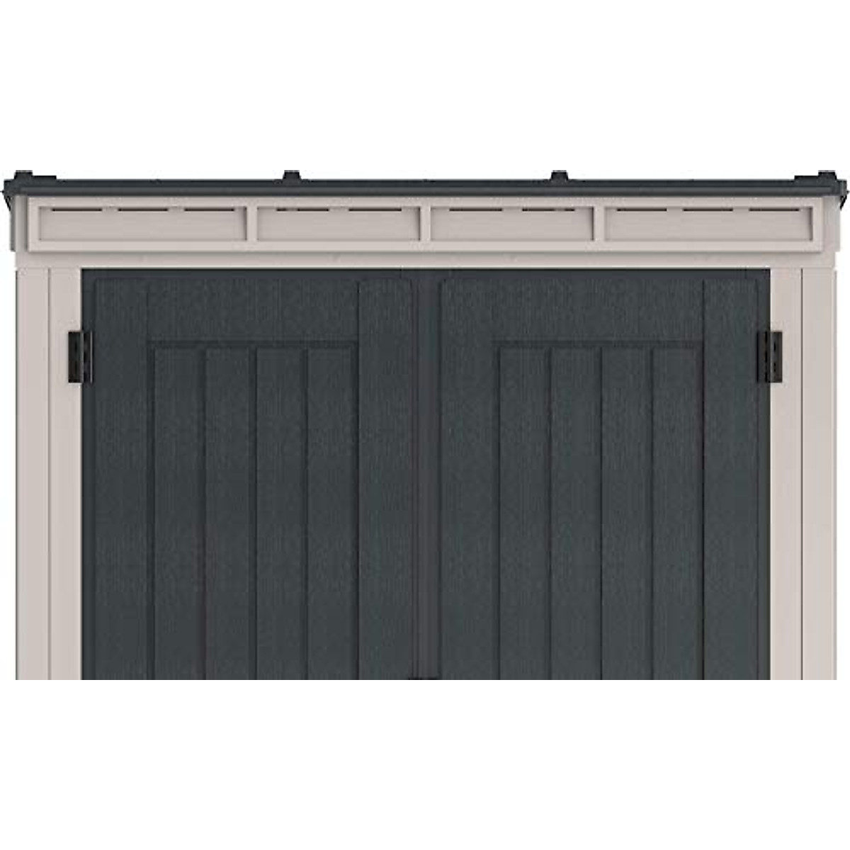 Duramax 05325 Yardmate Plus Pent Outdoor Vinyl Storage Shed, Anthracite & Adobe