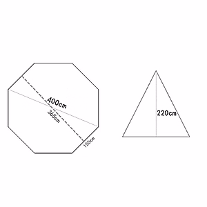 MCETO TX400PRO Teepee Hot Tent with Stove Jack Snow Skirt Lightweight Waterproof Winter Camping Hunting Hiking (Olive)